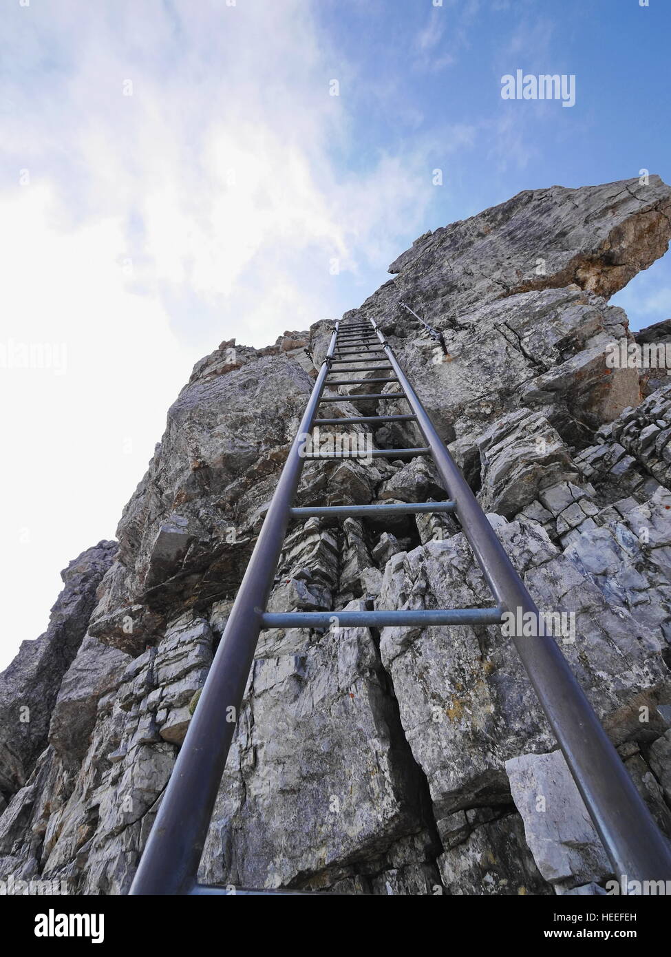 Via ferrata ladder climb hi-res stock photography and images - Alamy