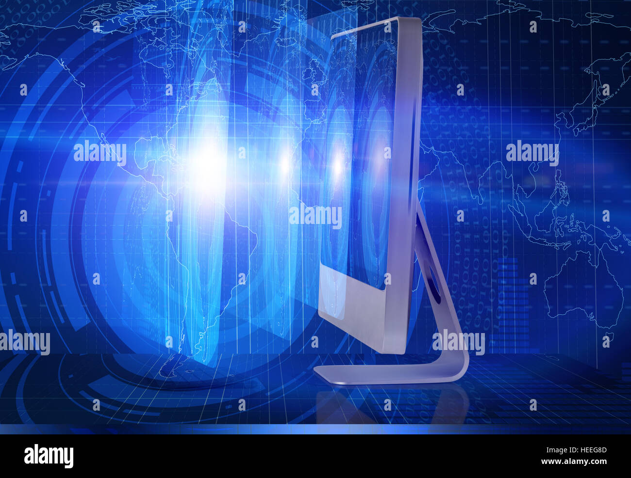 Computer screen in business concept Stock Photo - Alamy