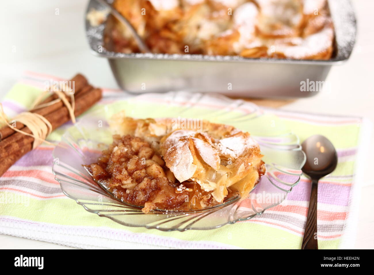 Filo Pastry Topped Apple Pie Stock Photo - Alamy
