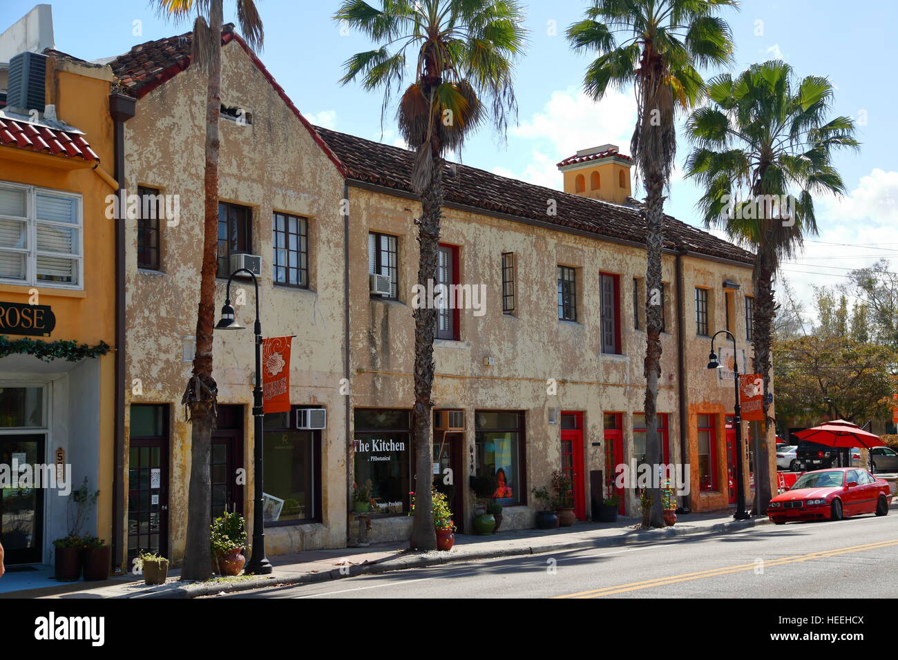 Traditional houses in downtown Sarasota, Florida, USA Stock Photo - Alamy