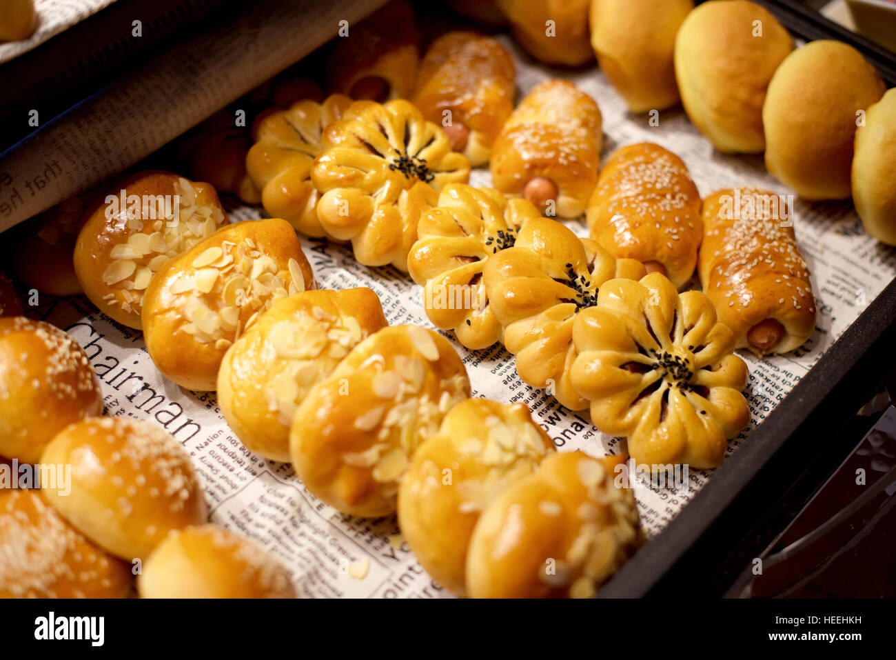 Assorted pastries buffet in restaurant Stock Photo - Alamy
