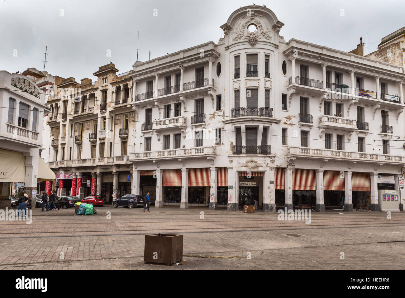 French colonial architecture, Casablanca, Morocco Stock Photo - Alamy