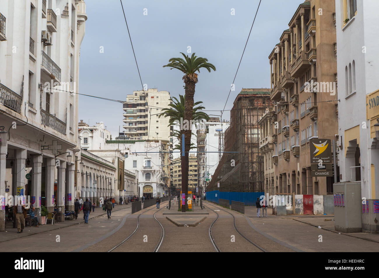French colonial architecture, Casablanca, Morocco Stock Photo - Alamy