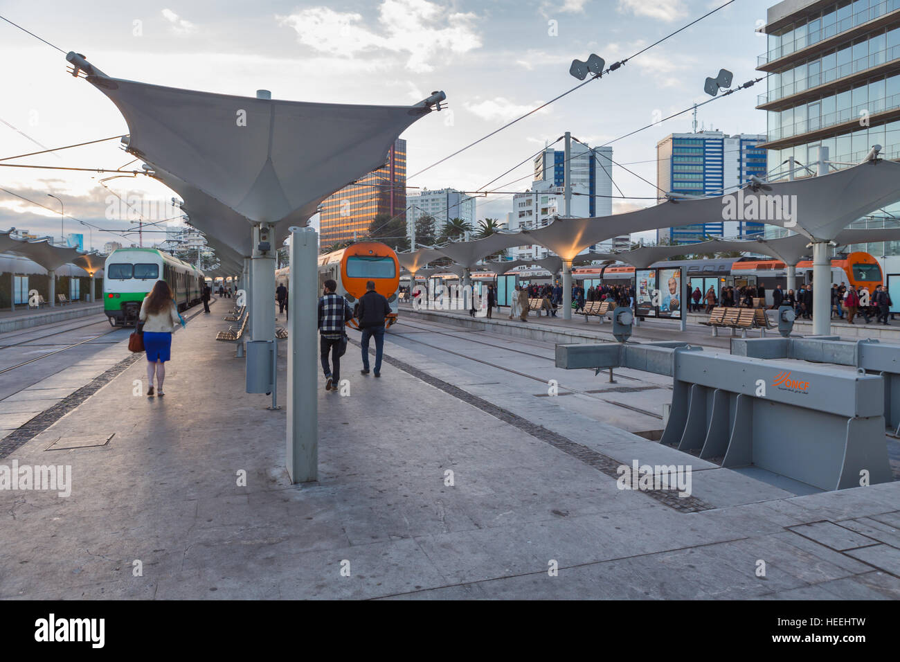 Casa Port railway station (2014), Casablanca, Morocco Stock Photo - Alamy