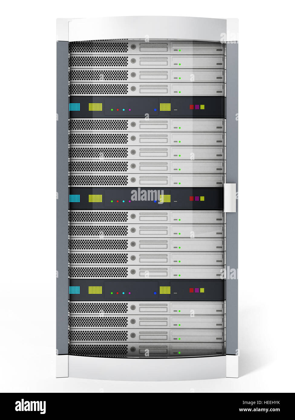 White data server isolated on white background. 3D illustration Stock ...