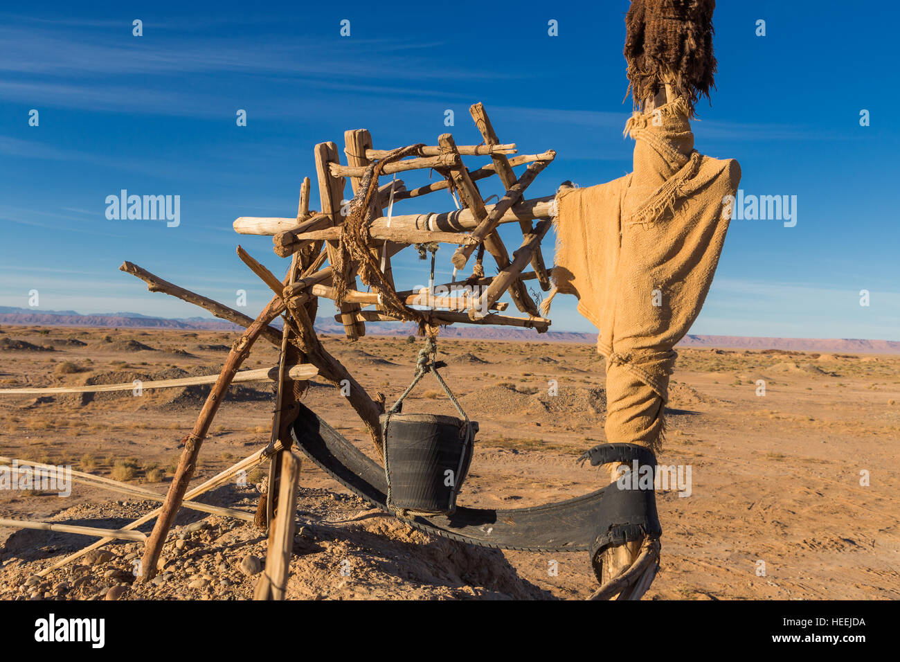 Qanats, underground channels, near Jorf, Morocco Stock Photo - Alamy