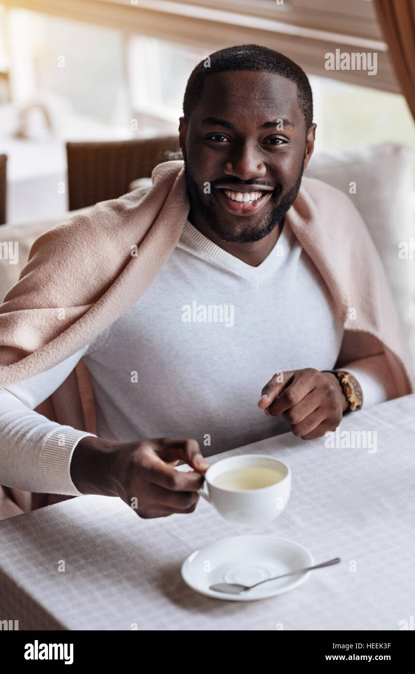Man enjoying tea hi-res stock photography and images - Alamy
