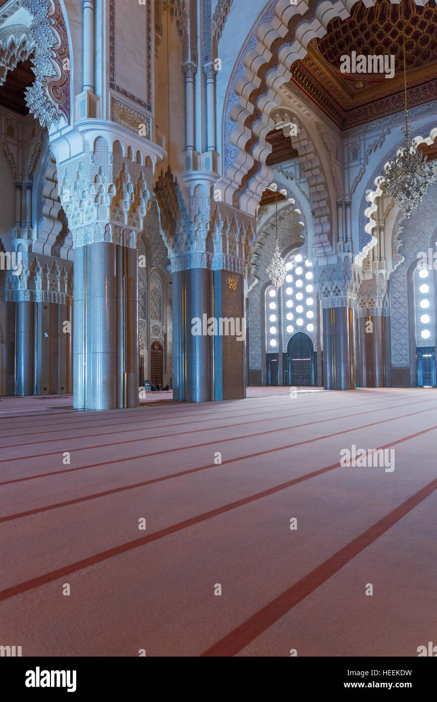 Hassan ii mosque interior architecture hi-res stock photography and ...