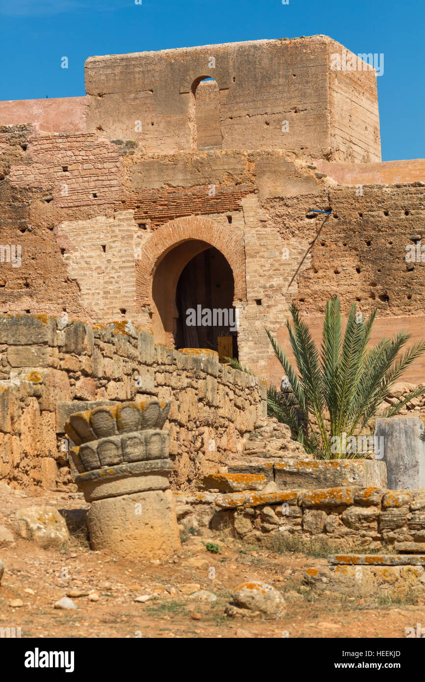 Chellah, near Rabat, Roman ruins and Marinid Necropolis, Morocco Stock ...