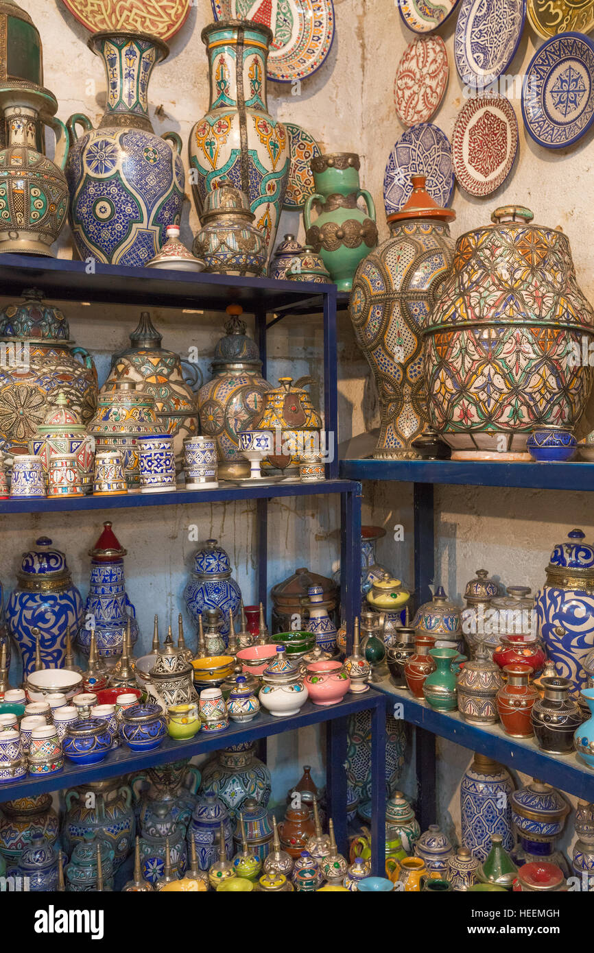 Pottery factory, Fes, Morocco Stock Photo - Alamy