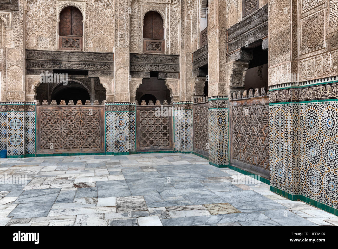 Bou Inania madrasa (1355), Fes, Morocco Stock Photo - Alamy