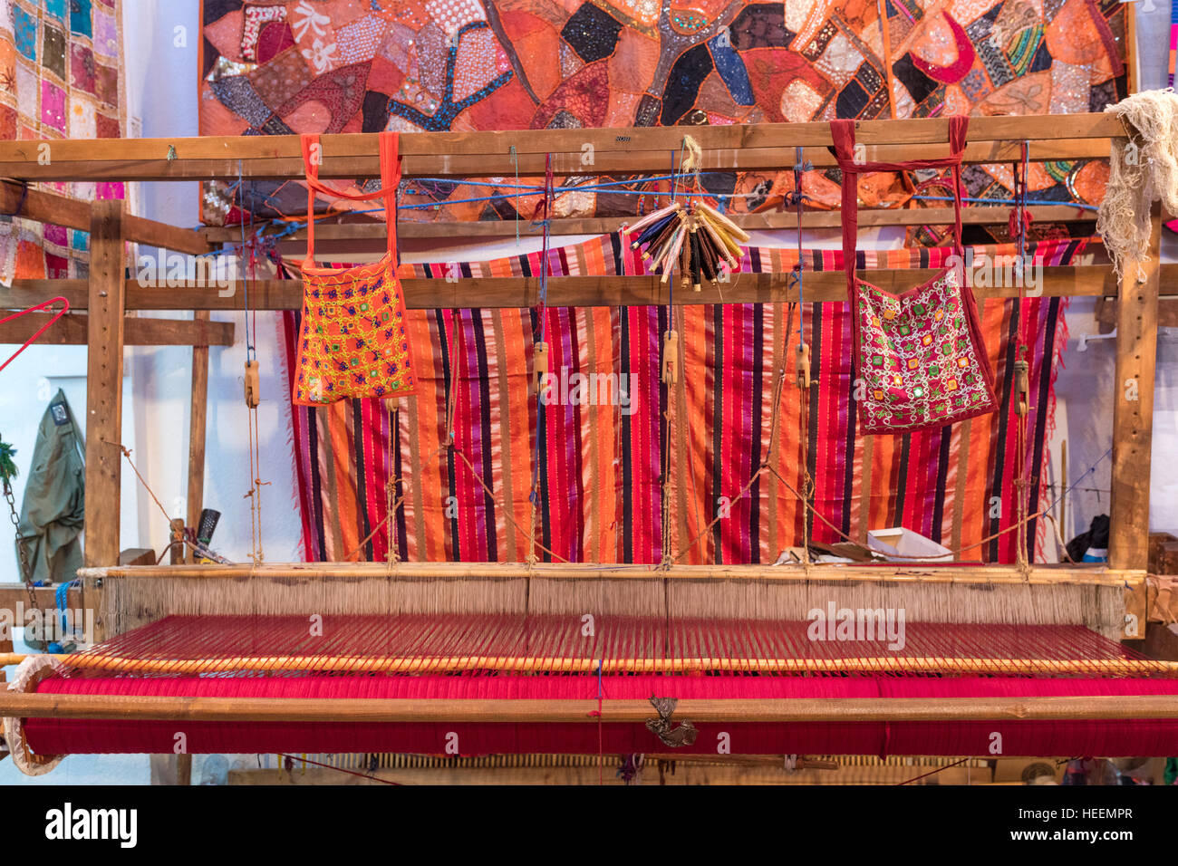 Textile shop, Fes, Morocco Stock Photo - Alamy