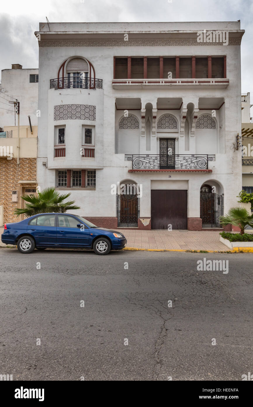 French colonial architecture, Casablanca, Morocco Stock Photo - Alamy