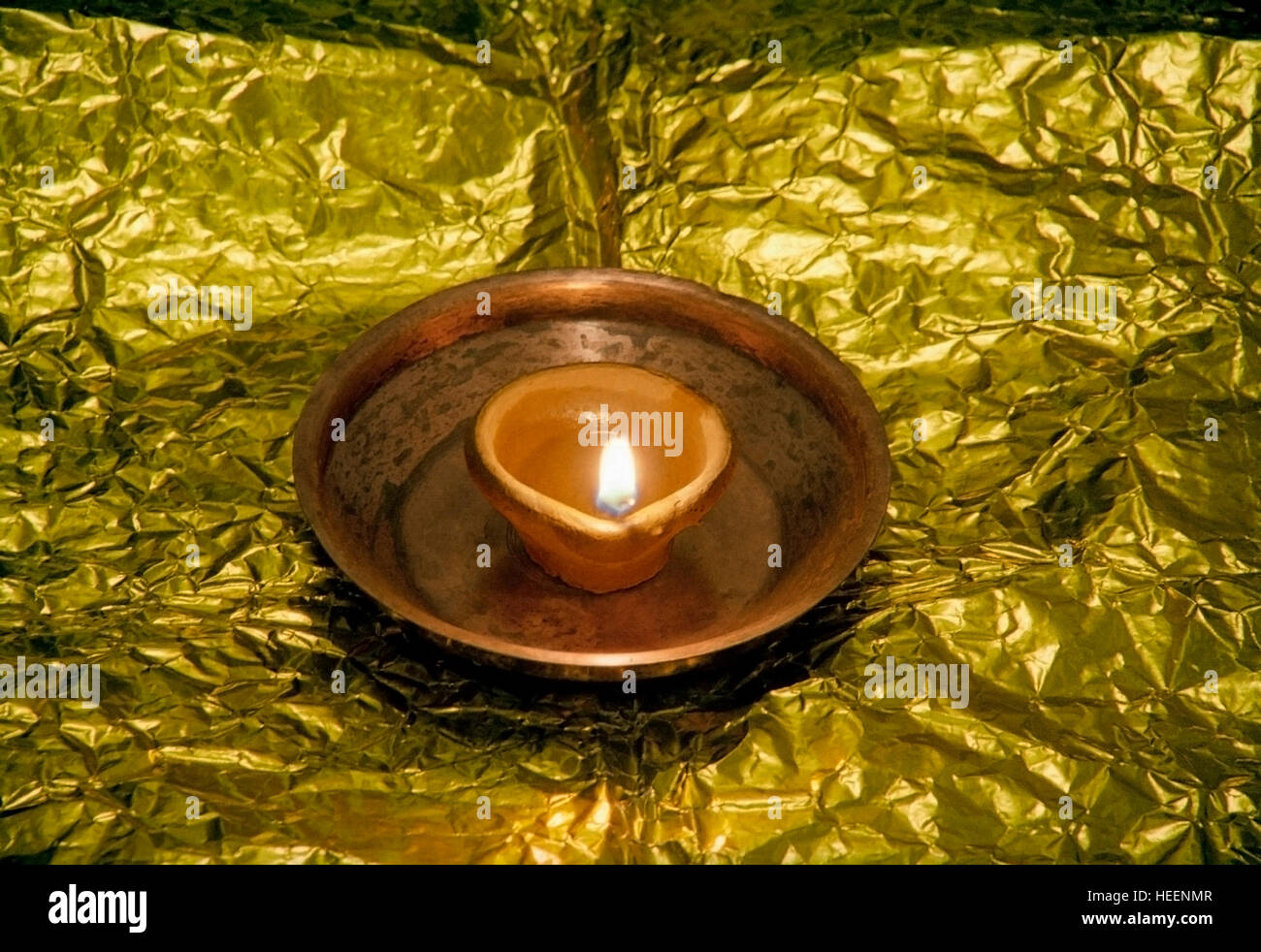 Traditional diya oil lamp lit hi-res stock photography and images - Alamy