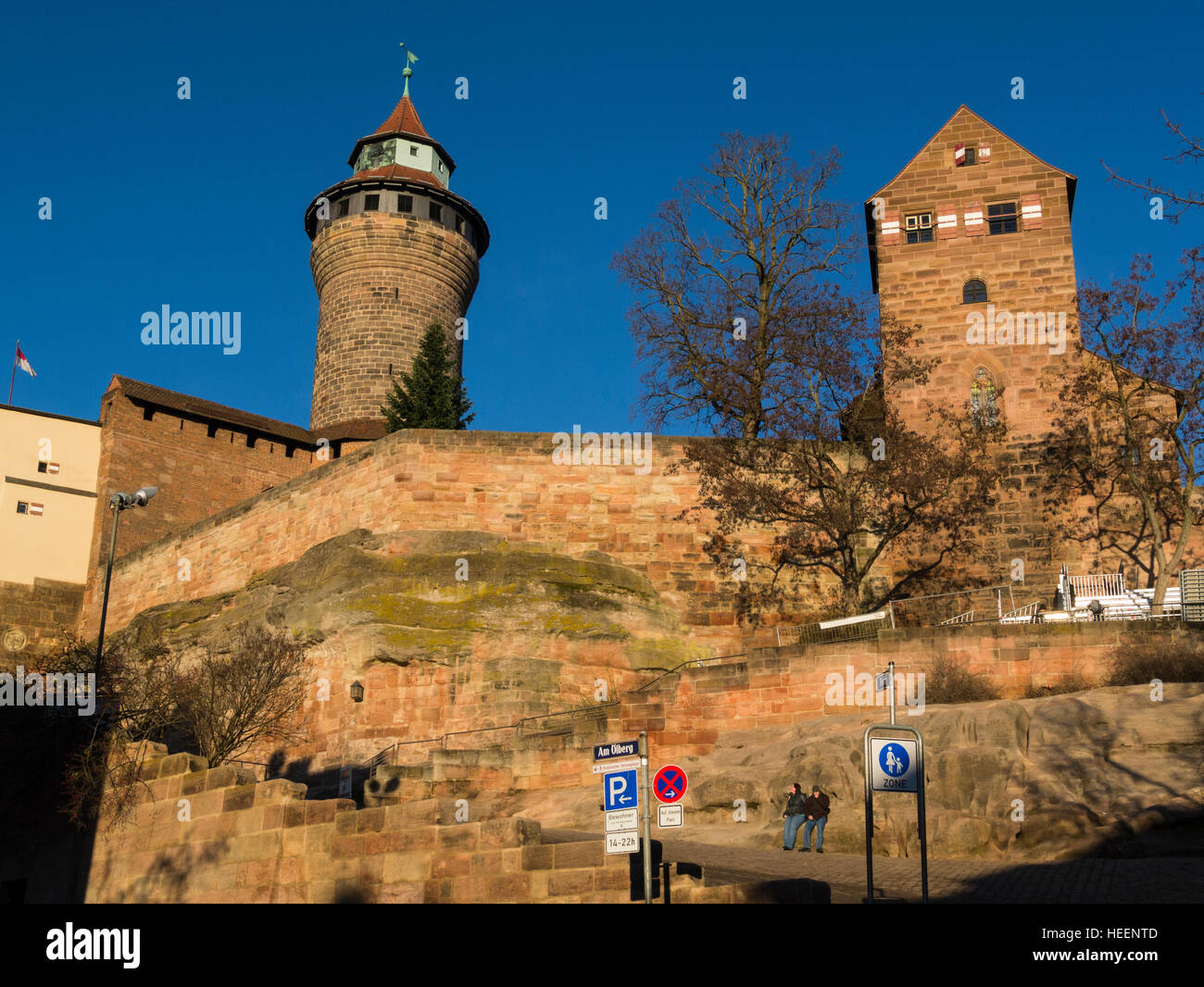 Kaiserburg Imperial Castle Sinwellturm tower Imperial Chapel Nuremberg ...