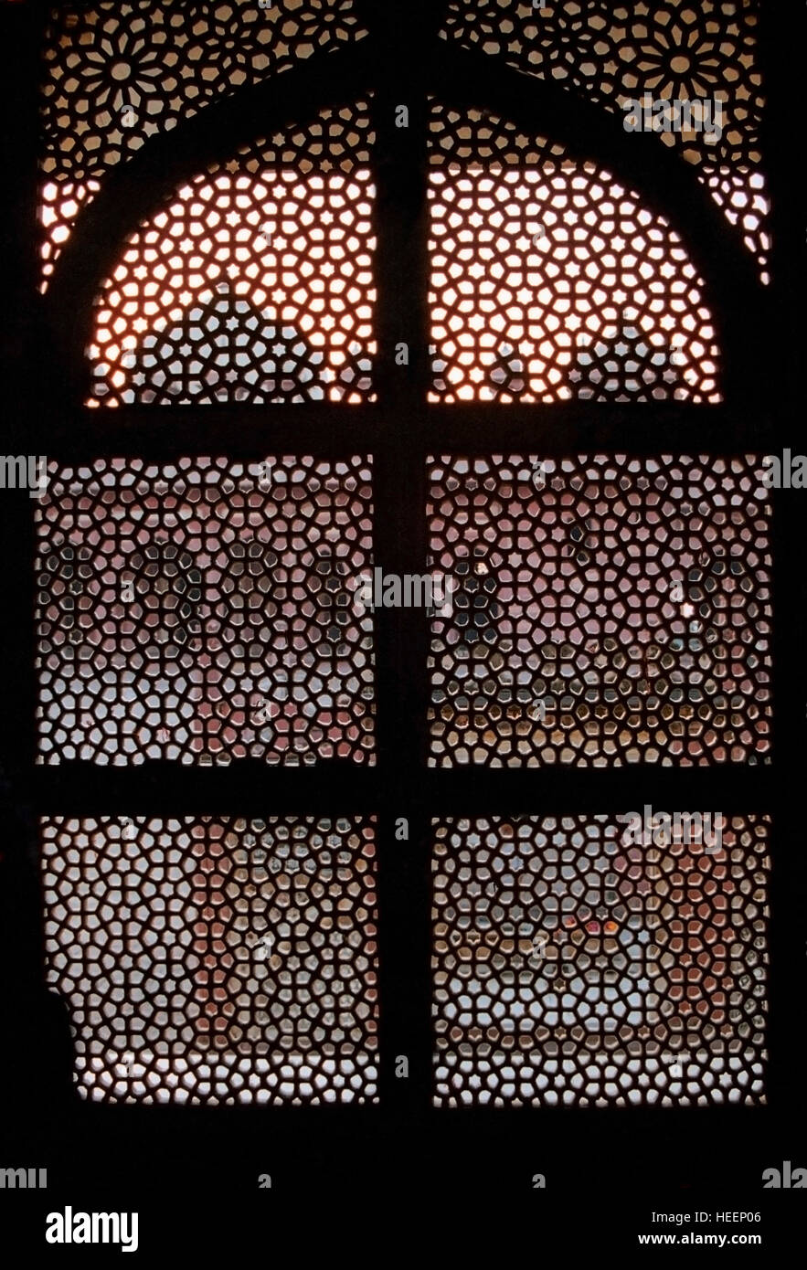 Decorated window in Fatehpur Sikri, Agra, India Stock Photo - Alamy