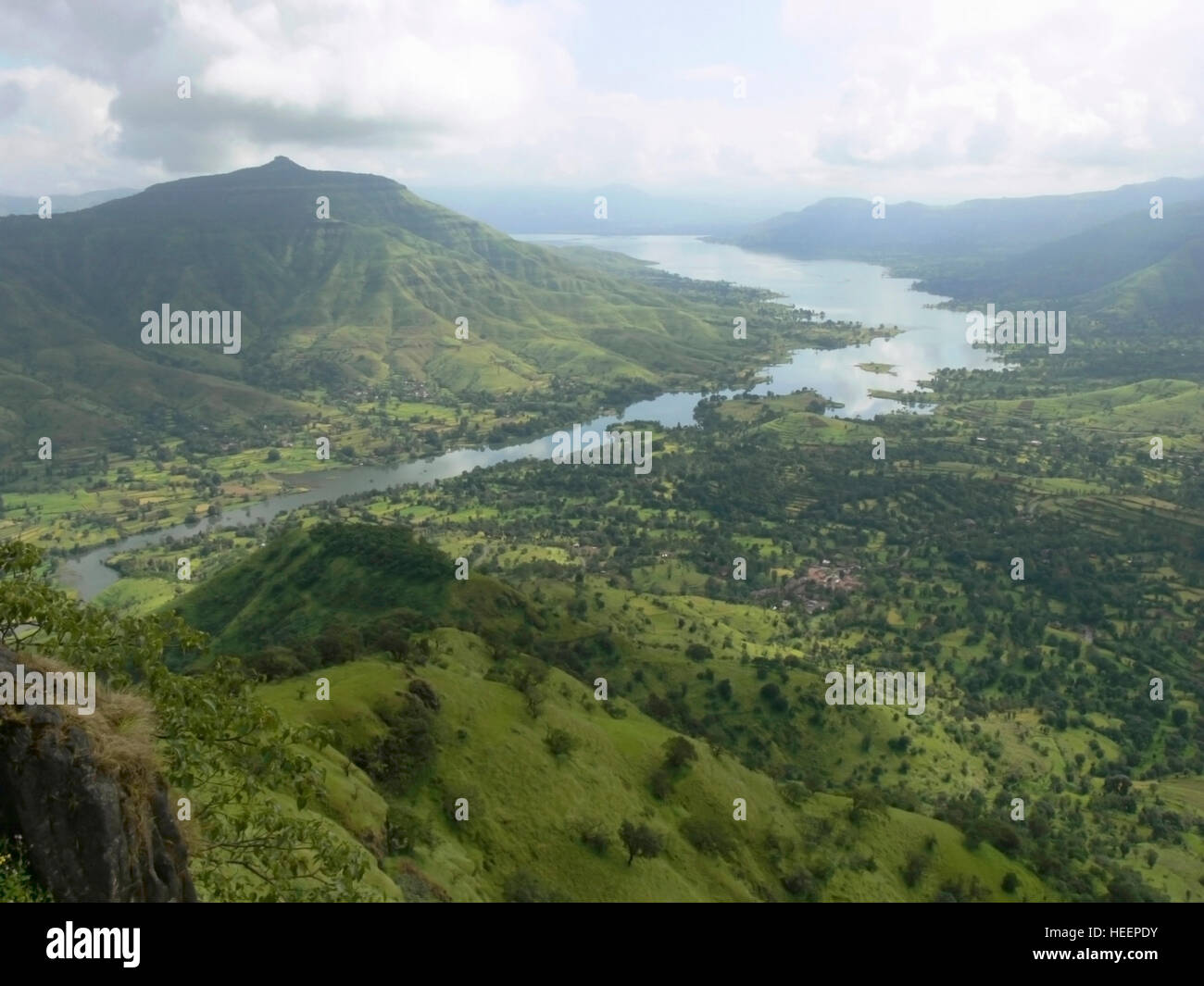 A view of the Krishna valley Kate's point from the plateau of ...