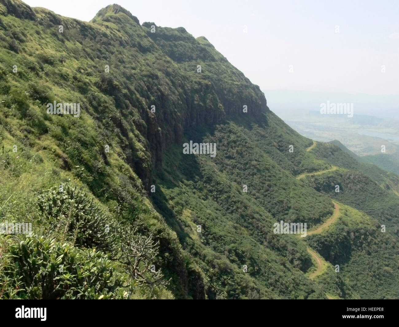 Purandhar Fort, view below Stock Photo - Alamy