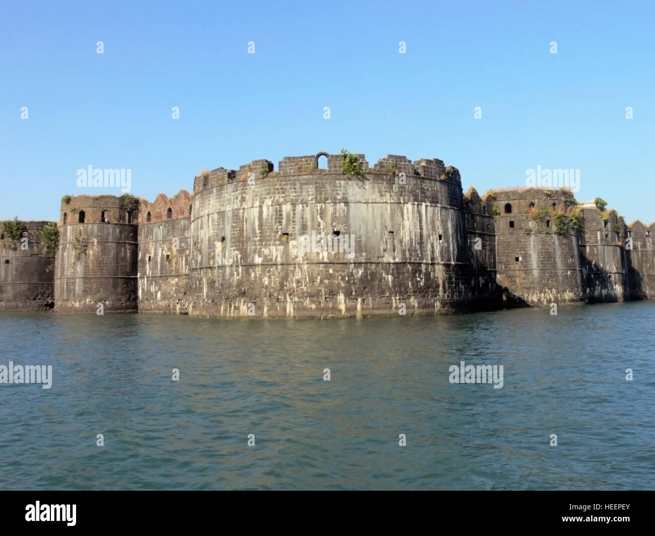 East Side view of the Janjira fort, Janjira fort is build in the sea 2 ...