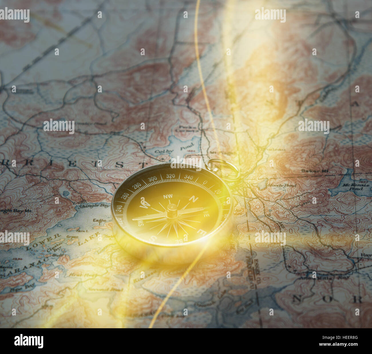 Gold compass hi-res stock photography and images - Alamy