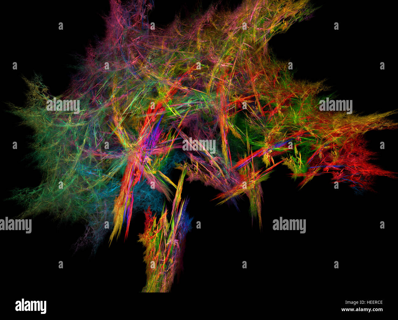 Tree Of Many Colours Stock Photo - Alamy