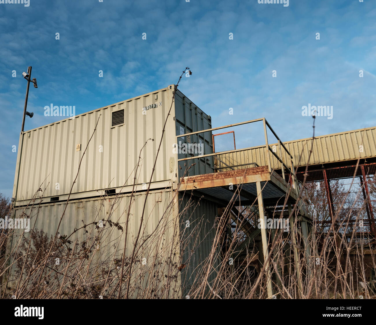 Stacked shipping containers used for power management at a quarry ...