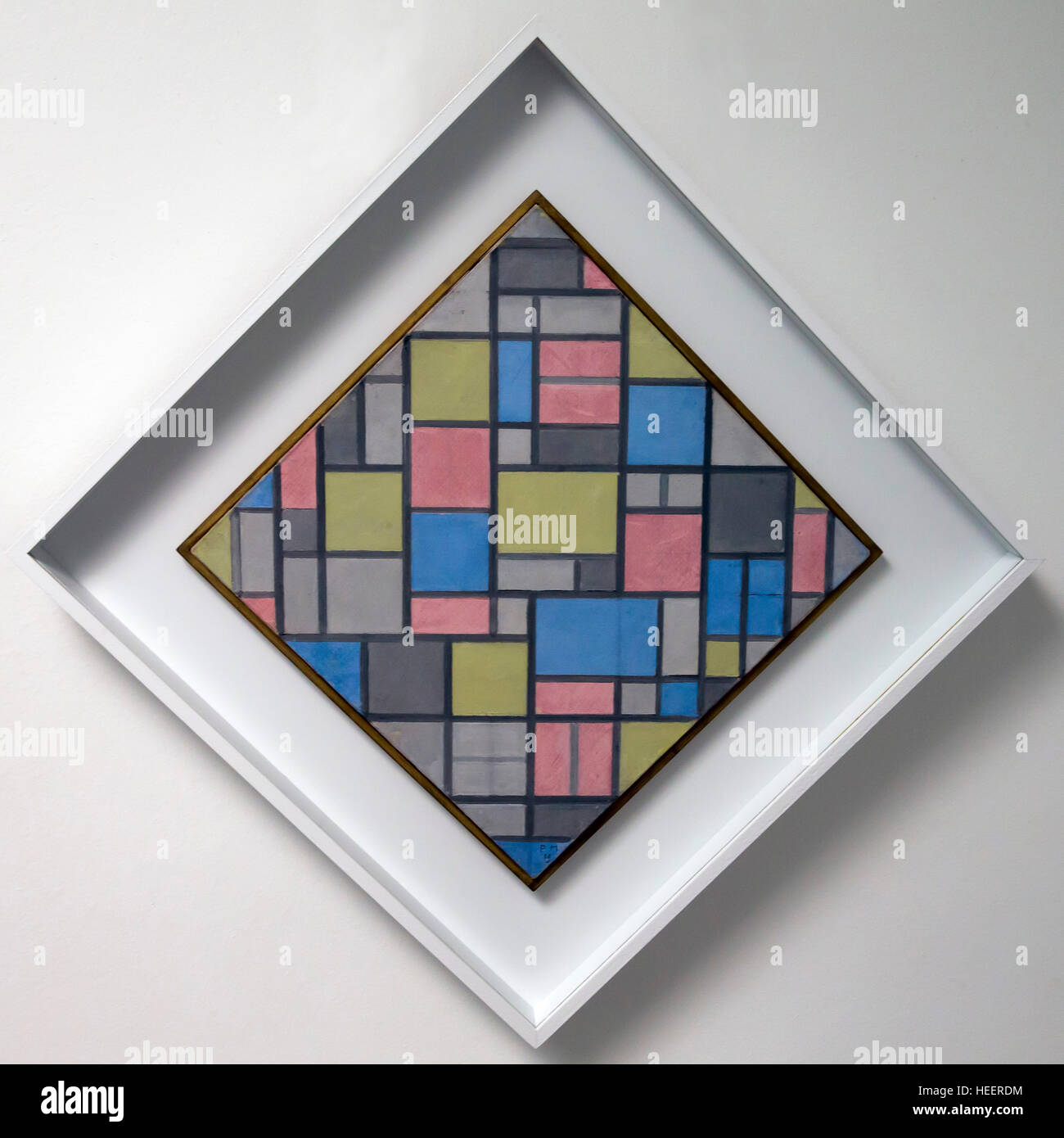 Composition with grid vii, by Piet Mondrian, 1919, Kroller-Muller ...