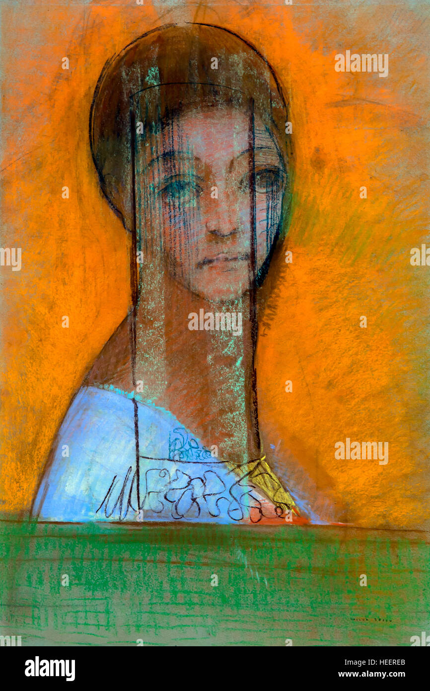 Veiled Woman, by Odilon Redon, circa 1895-1900, Kroller-Muller Museum ...