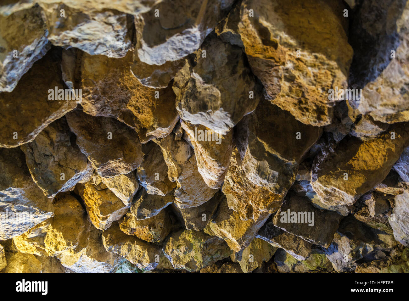 Stone roof of a cave as background Stock Photo - Alamy