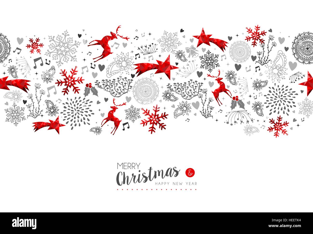 Christmas vintage card red Stock Vector Images - Alamy