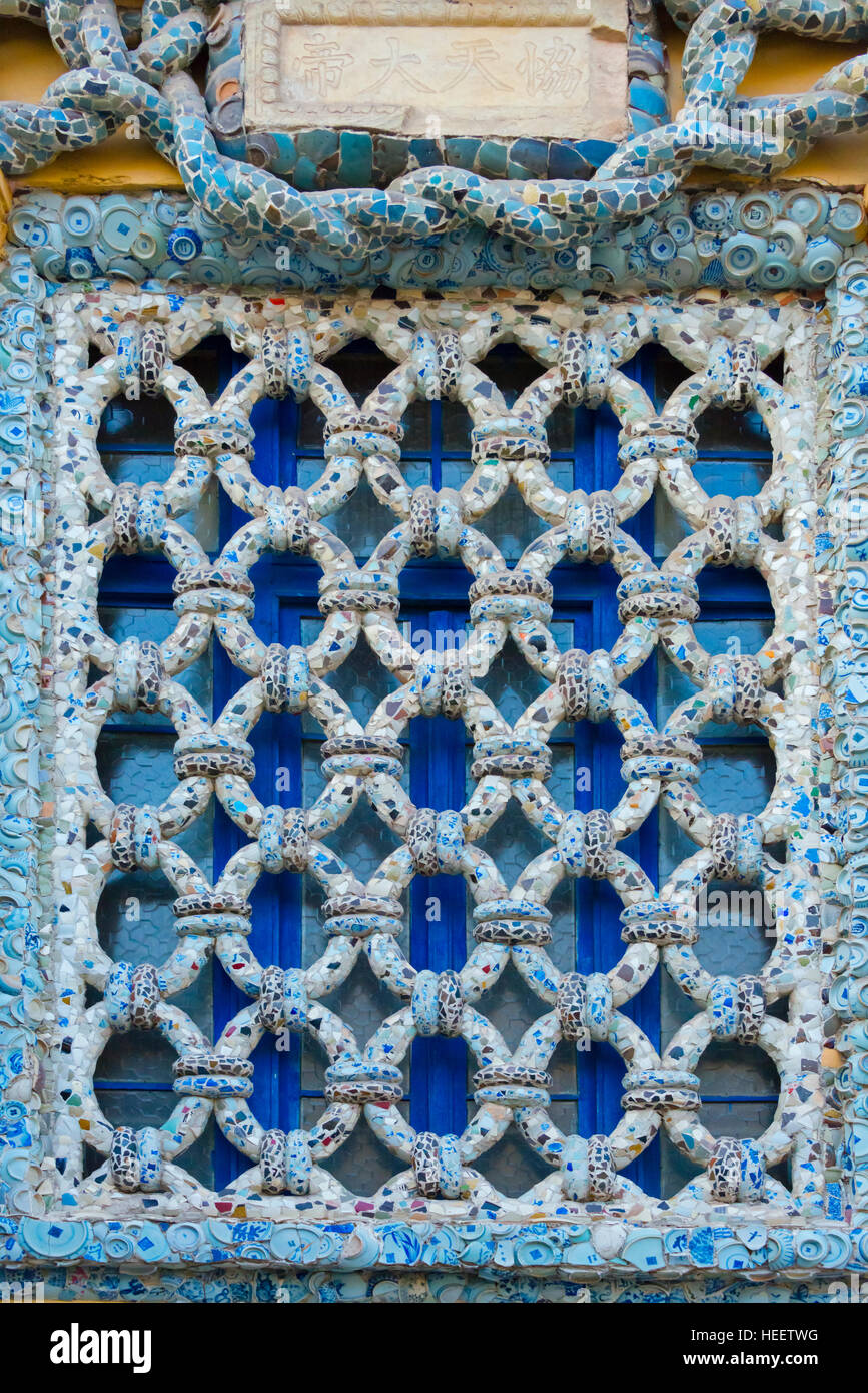 Porcelain House (also known as China House), with chinaware cemented ...
