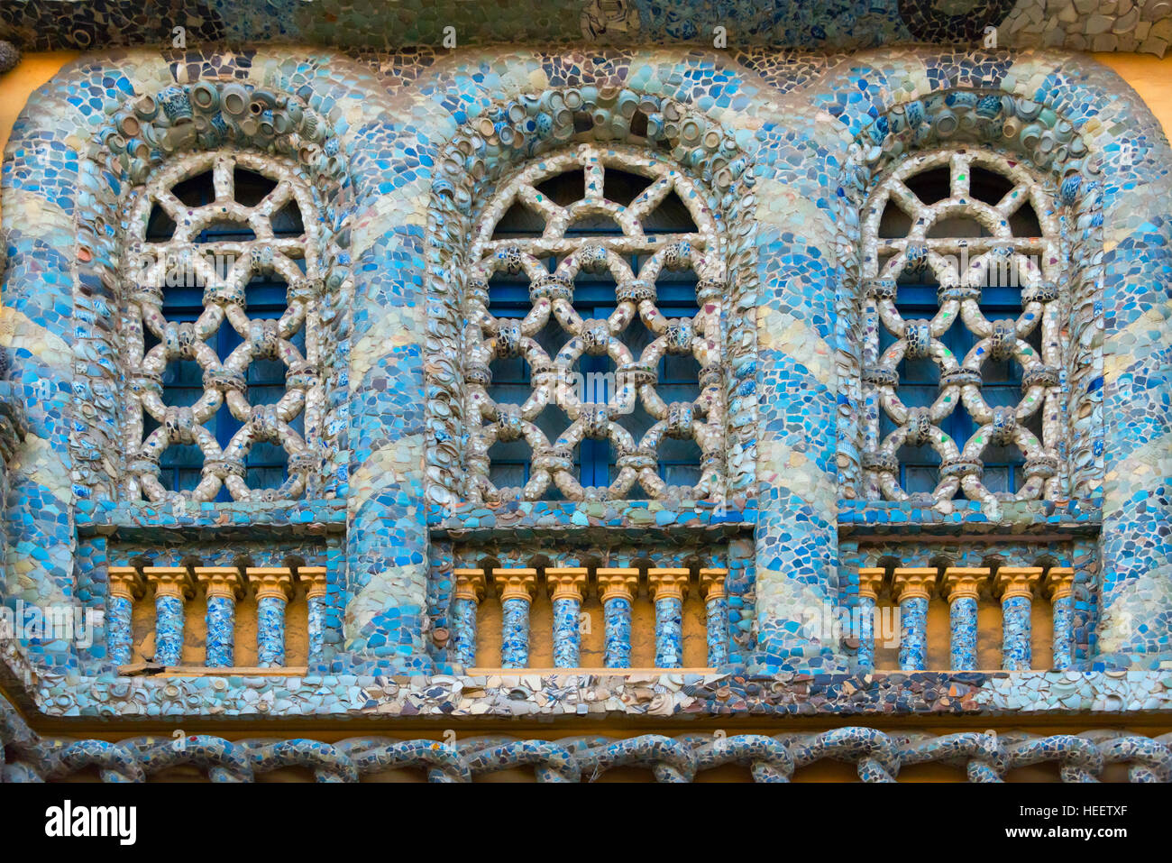 Porcelain House (also known as China House), with chinaware cemented ...