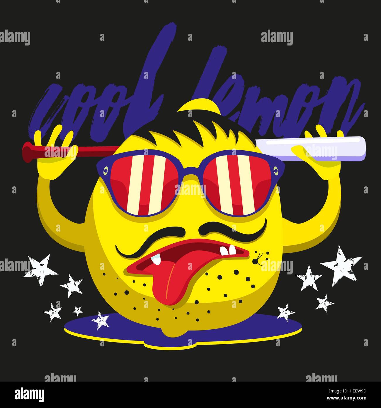 lemon character vector design. print on a T-shirt Stock Vector Image ...