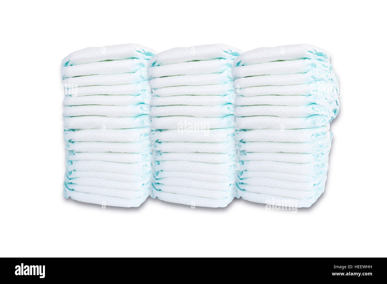 Stack of diapers isolated on white background Stock Photo - Alamy
