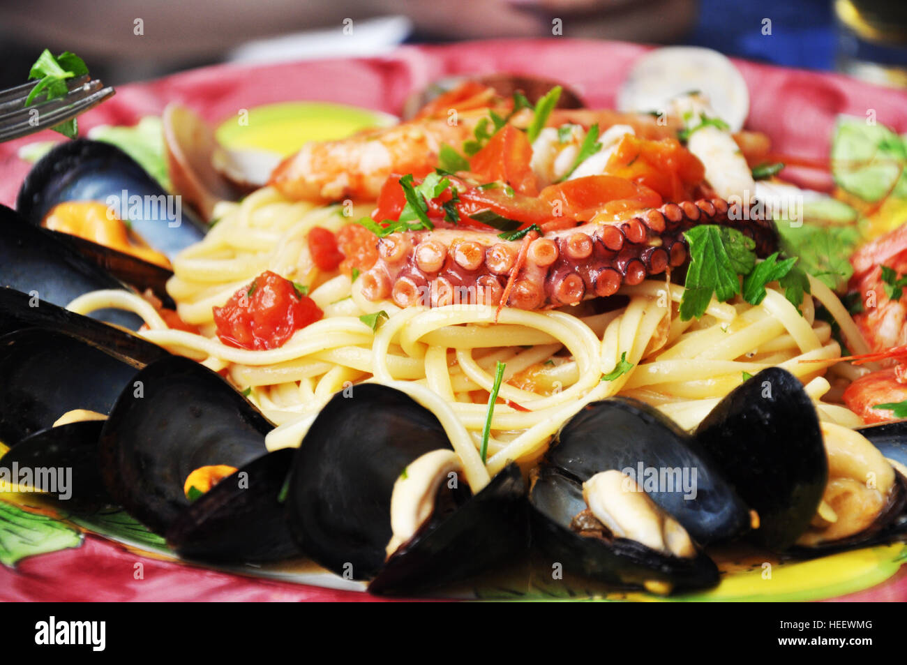 Pasta octopus italian spaghetti hi-res stock photography and images - Alamy