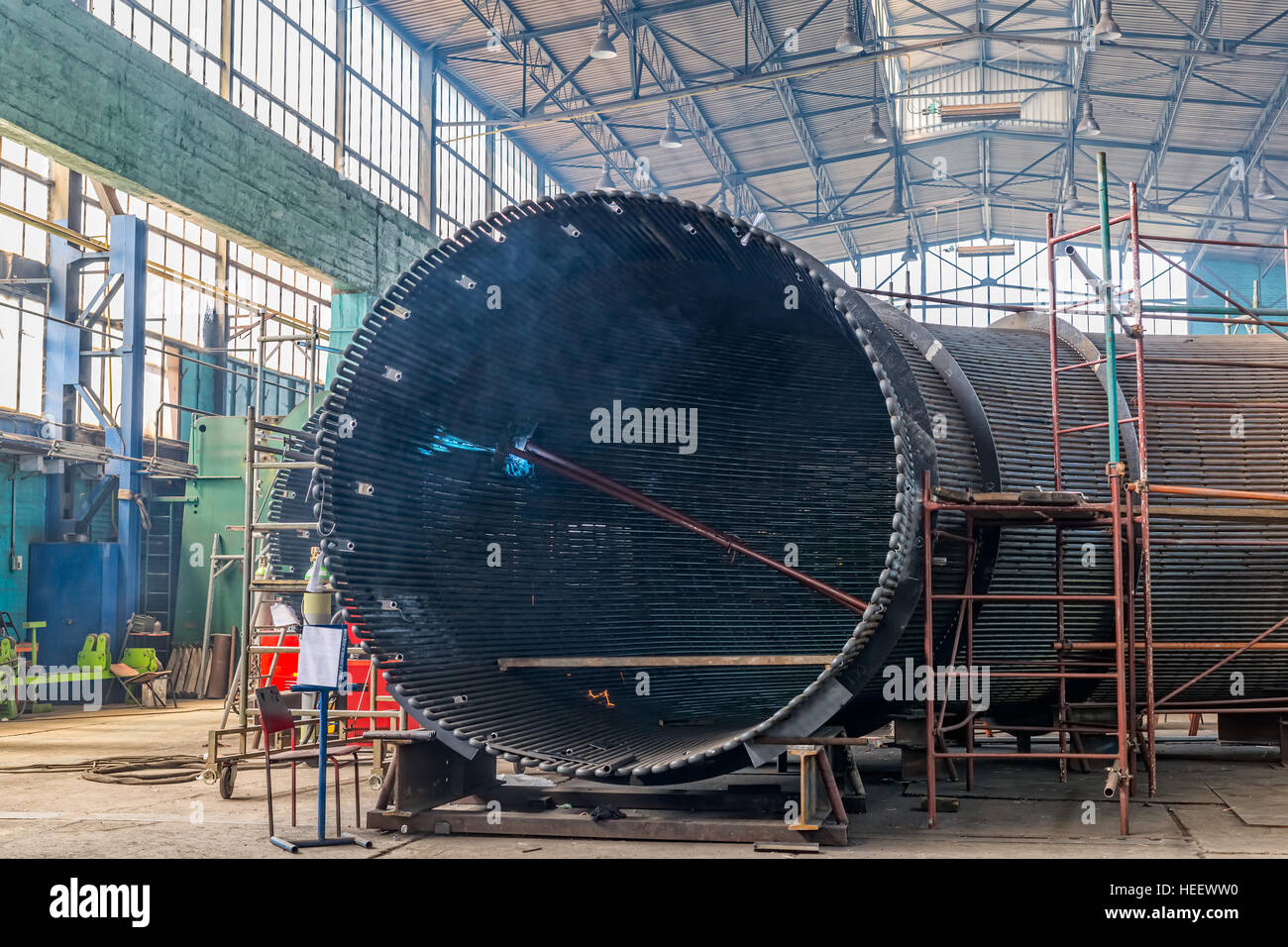 Huge metal tunnel Stock Photo - Alamy