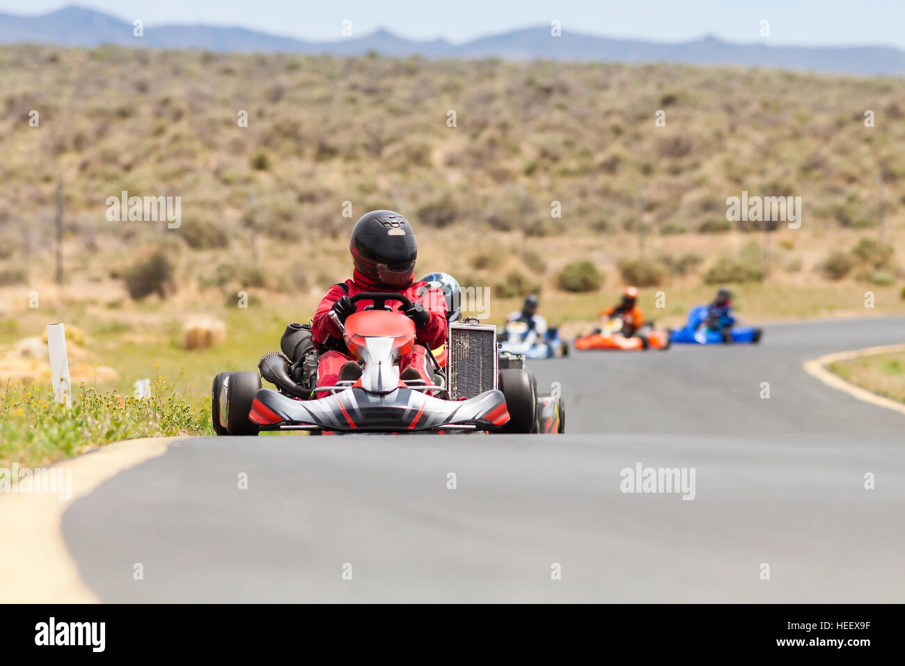 Go Kart Racer driving Stock Photo - Alamy