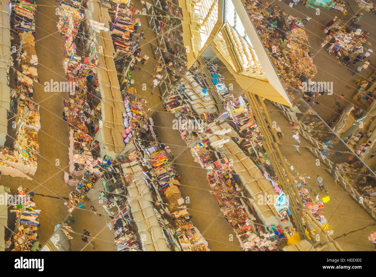 The historic Els Encants Flea Market in Barcelona, Spain with a ...