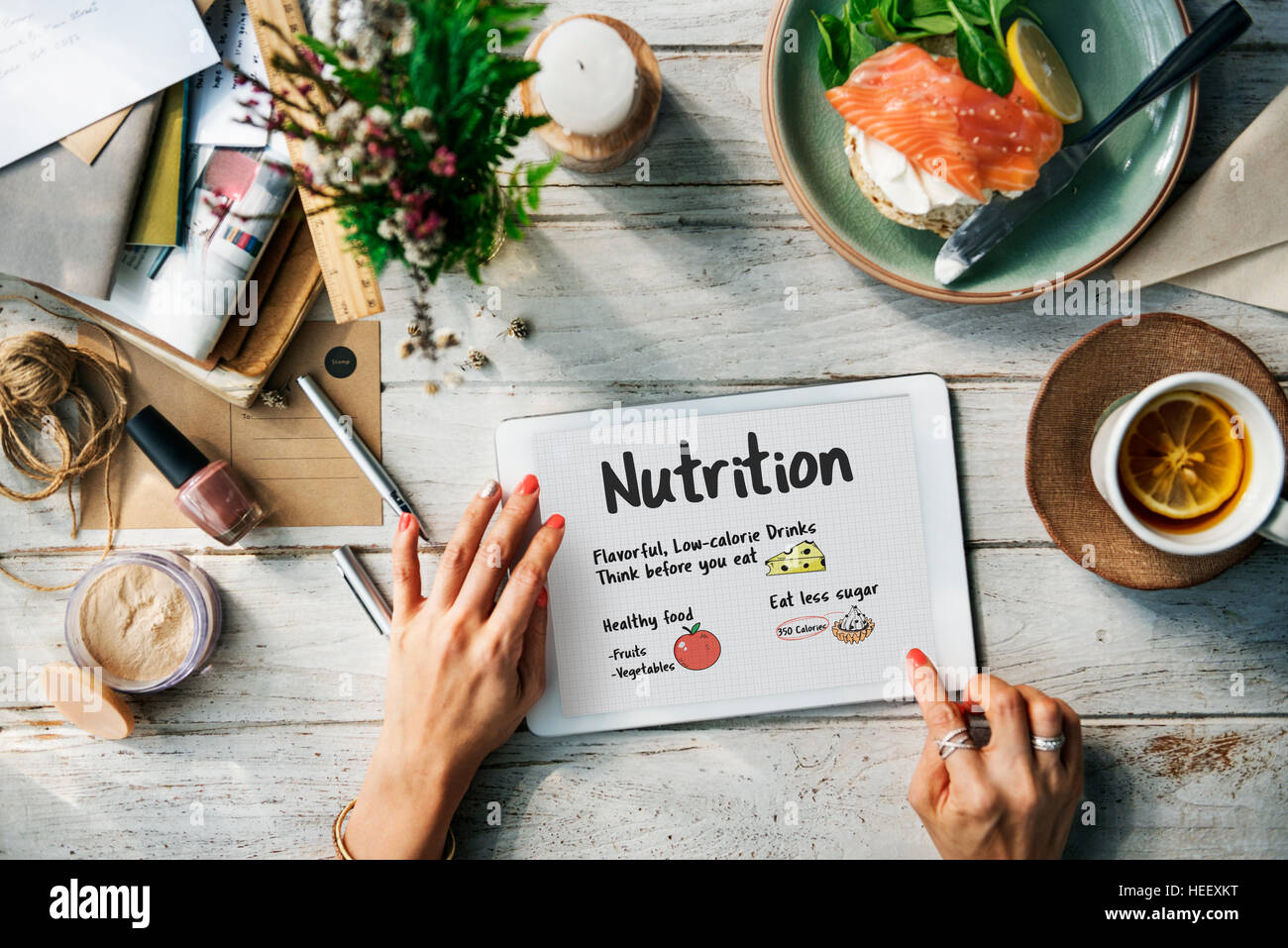 Healthy Diet Notes To Do List Concept Stock Photo - Alamy