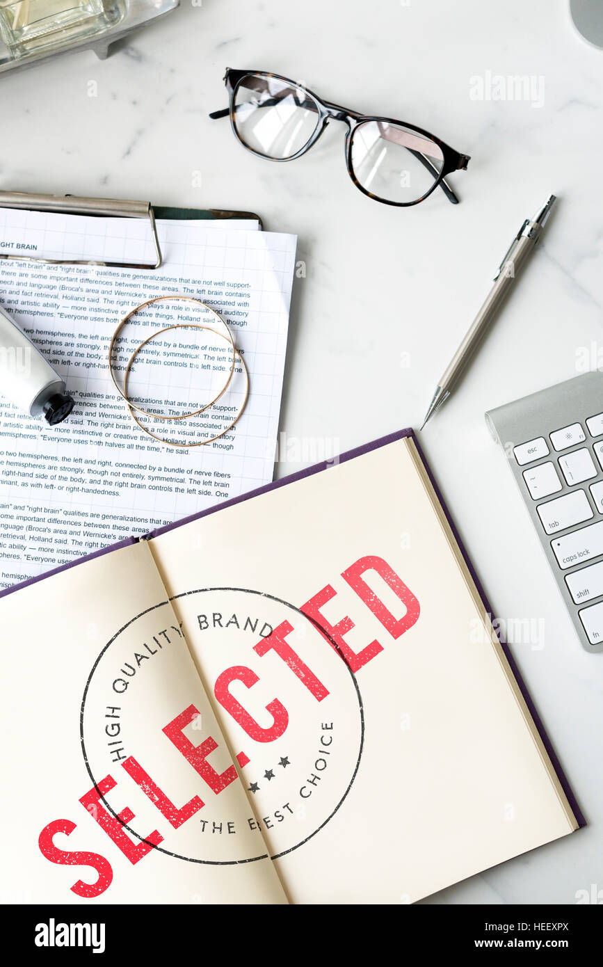 Selected Decision Result Selection Yes Status Concept Stock Photo - Alamy