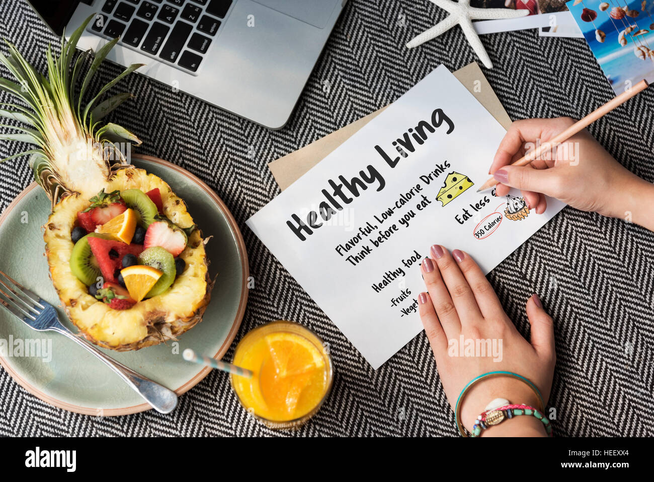 Healthy Diet Notes To Do List Concept Stock Photo - Alamy