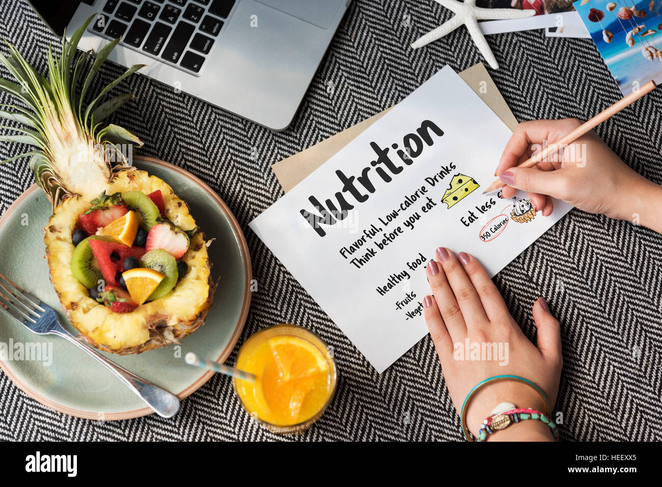 Healthy Diet Notes To Do List Concept Stock Photo - Alamy