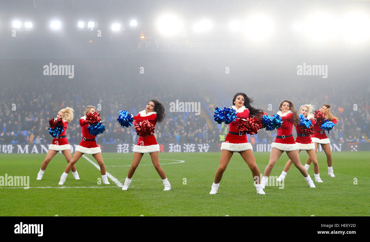 Cheerleaders on the pitch prior to the match Stock Photo - Alamy