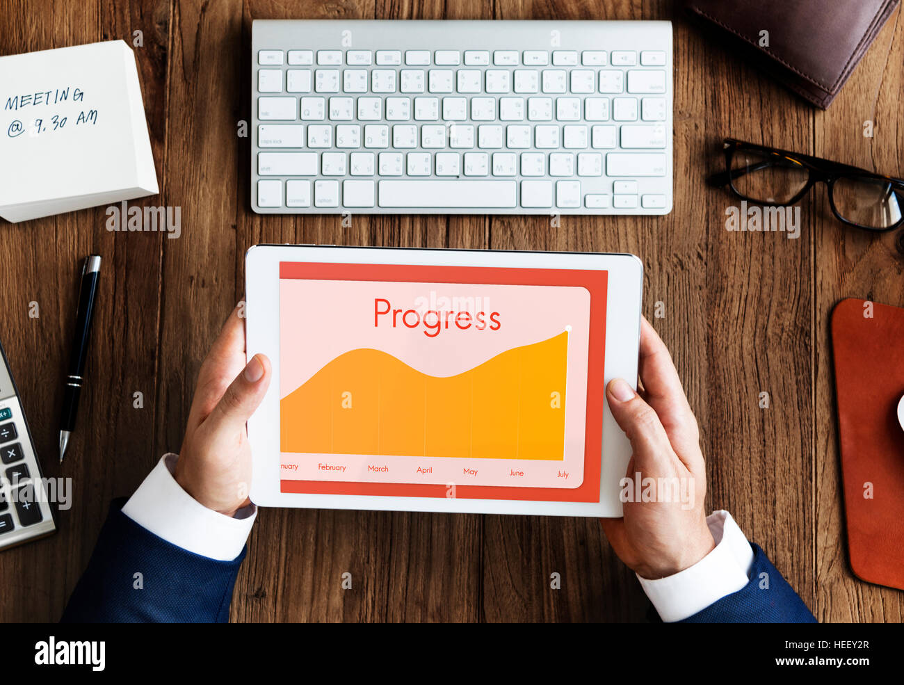 Graph Progress Report Analysis Concept Stock Photo - Alamy