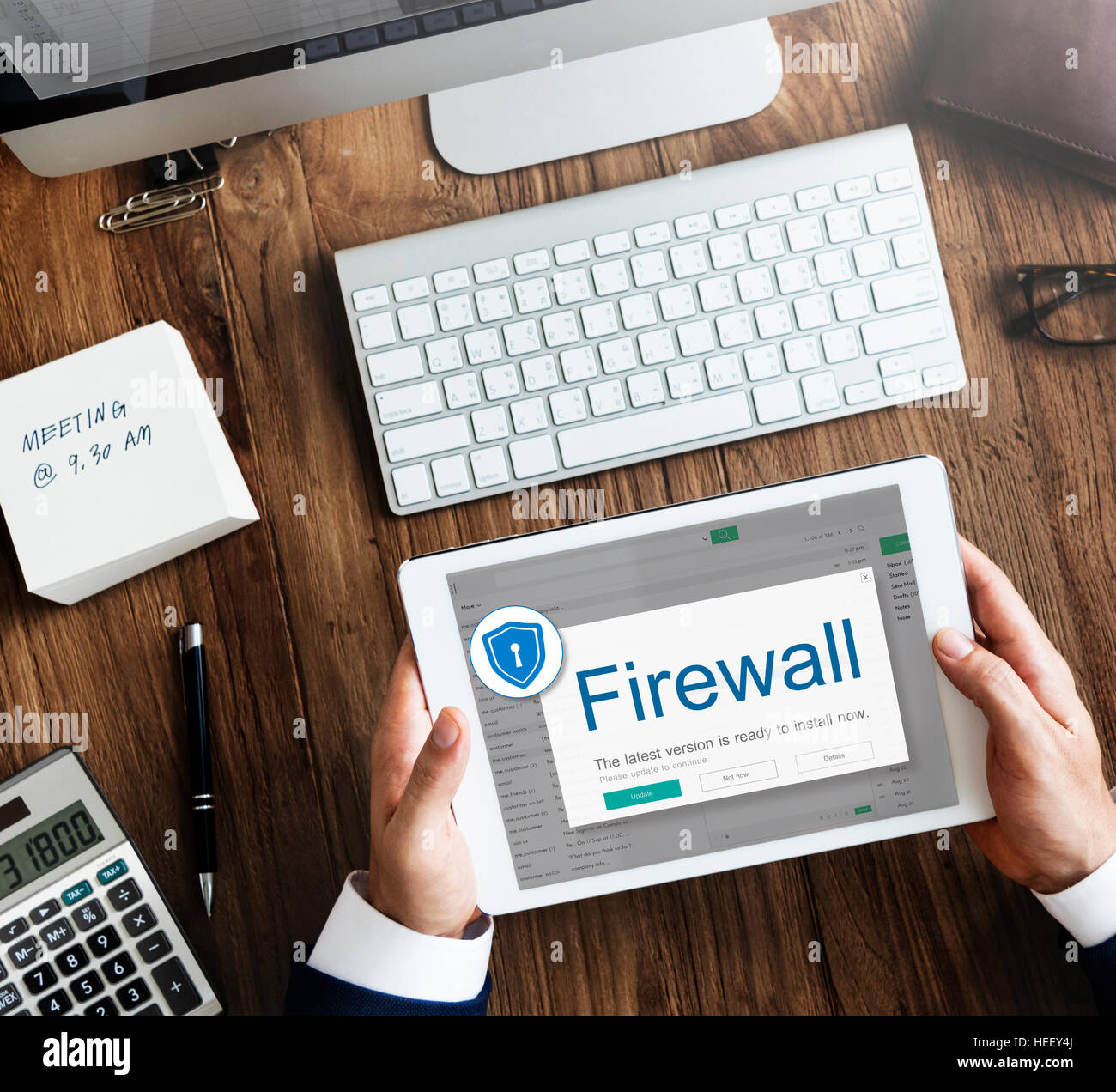 Firewall Antivirus Alert Protection Security Caution Concept Stock ...
