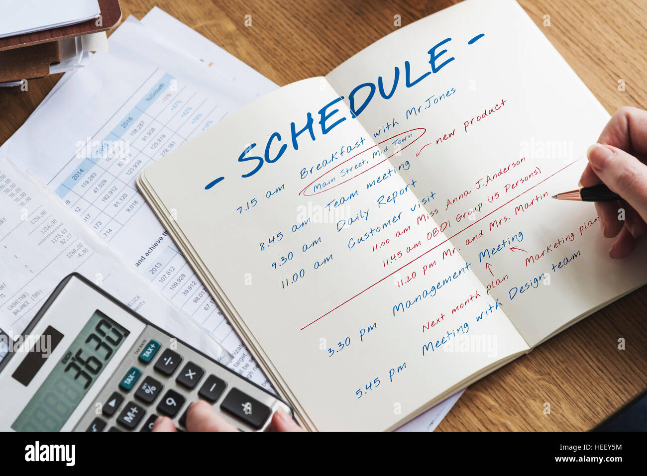 Schedule Planning Time Activity Concept Stock Photo - Alamy
