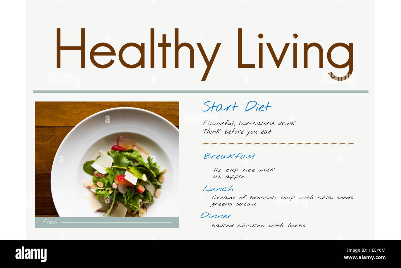 Diet Plan Healthy Living Concept Stock Photo - Alamy