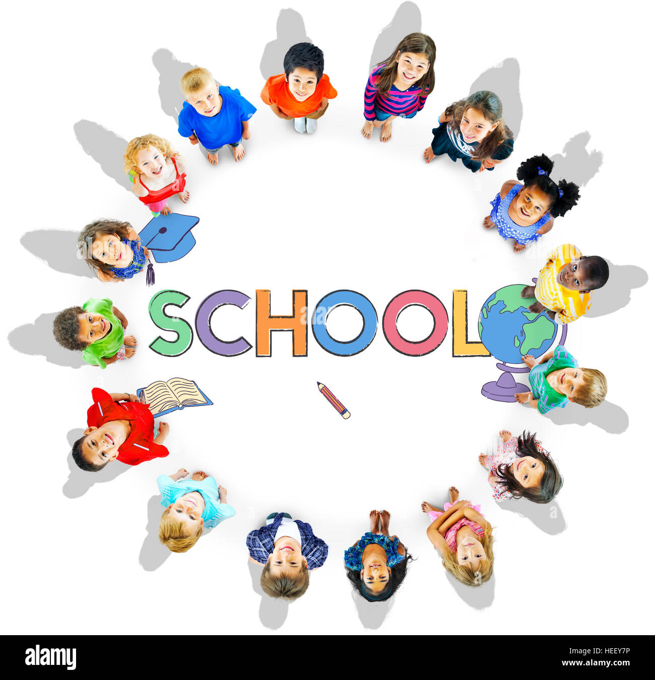 School Academic Learning Kids Graphic Concept Stock Photo - Alamy