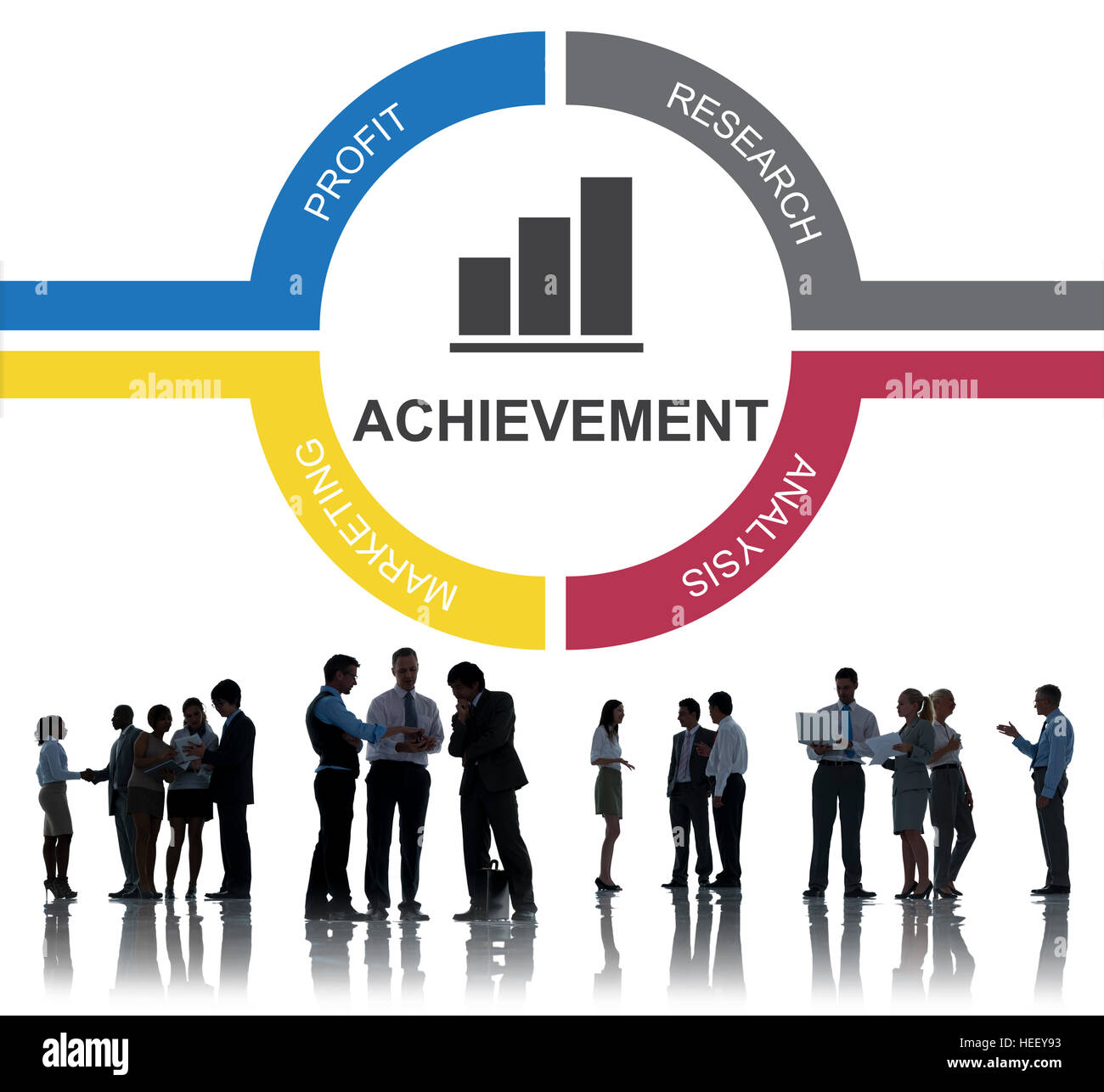 Target Achievement Mission Bar Chart Concept Stock Photo - Alamy