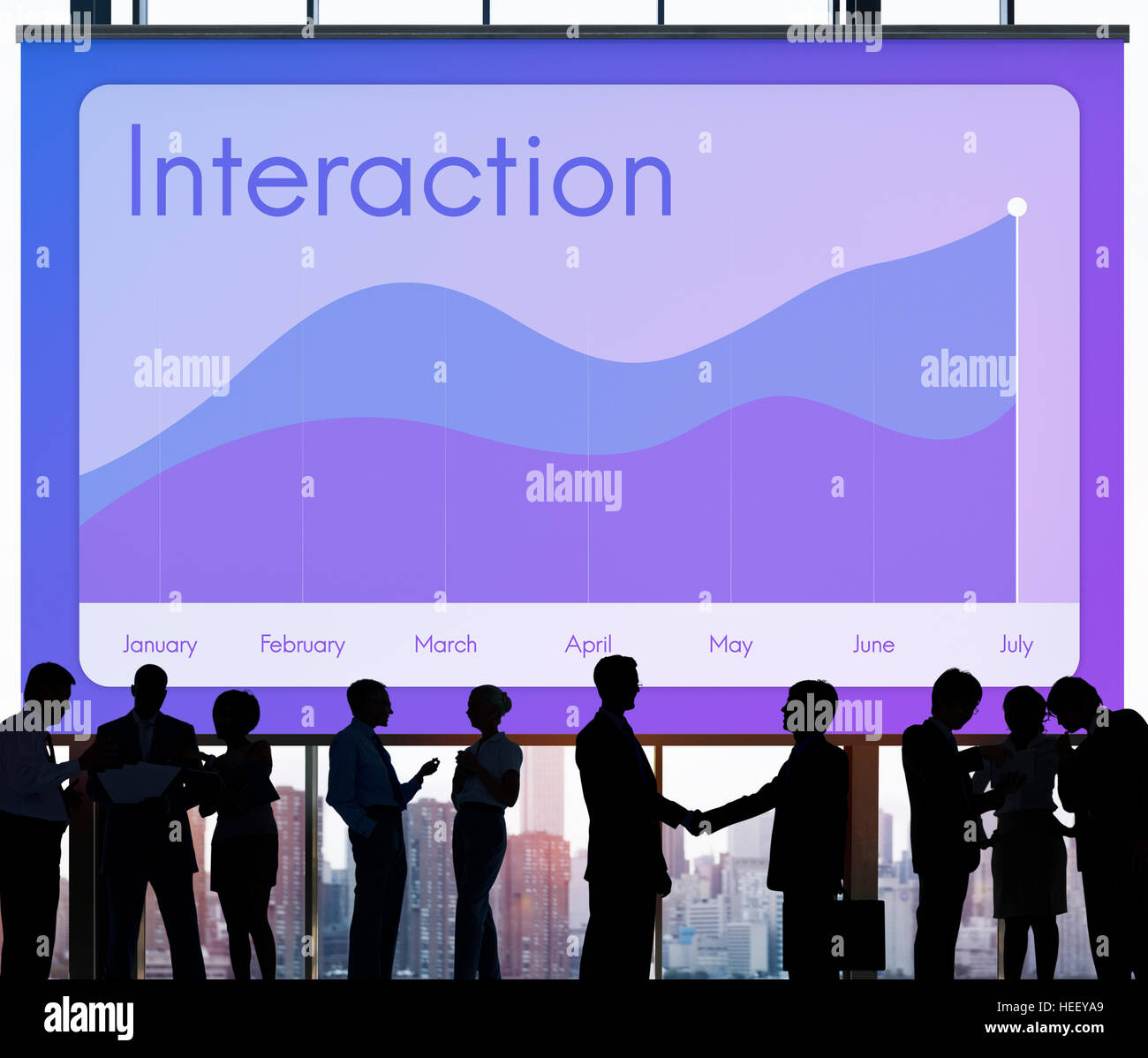Interaction Connection Statistics Chart Concept Stock Photo - Alamy